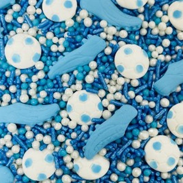 Confeito Acucar Sprinkles Futebol Azul 50g Jady