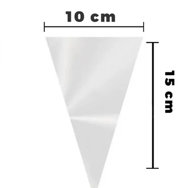 Saco Cone Incolor 10x15 C/50 Cromus