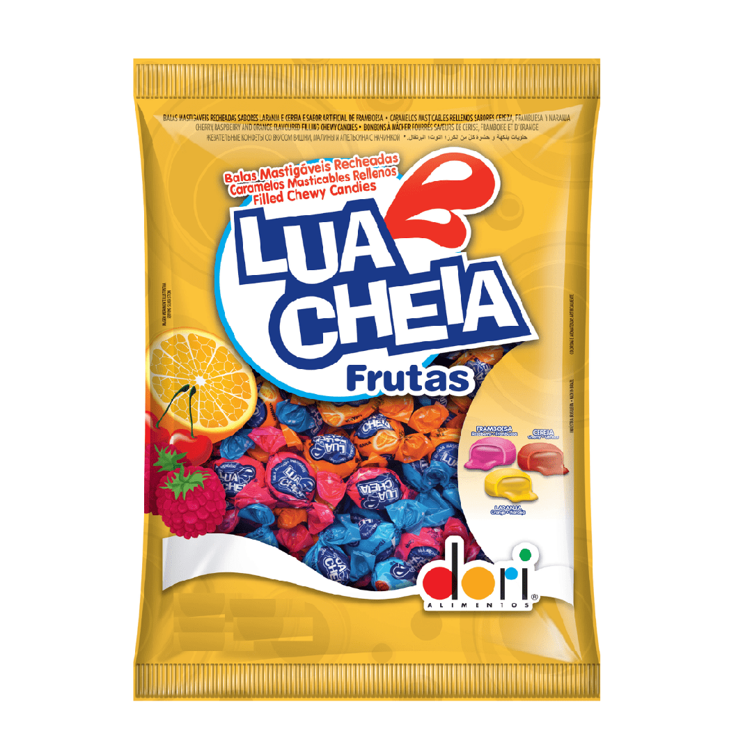 Bala Lua Cheia Frutas 400g Dori