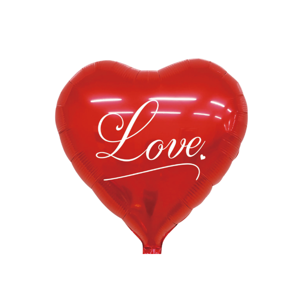 Balao Metal 43cm Coracao Verm. Love Silver