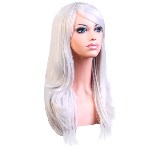 Peruca Longa Branca Fox Import